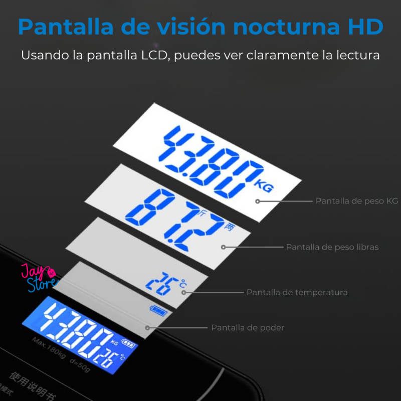 Balanza Corporal Digital Bluetooth Báscula Inteligente 180kg